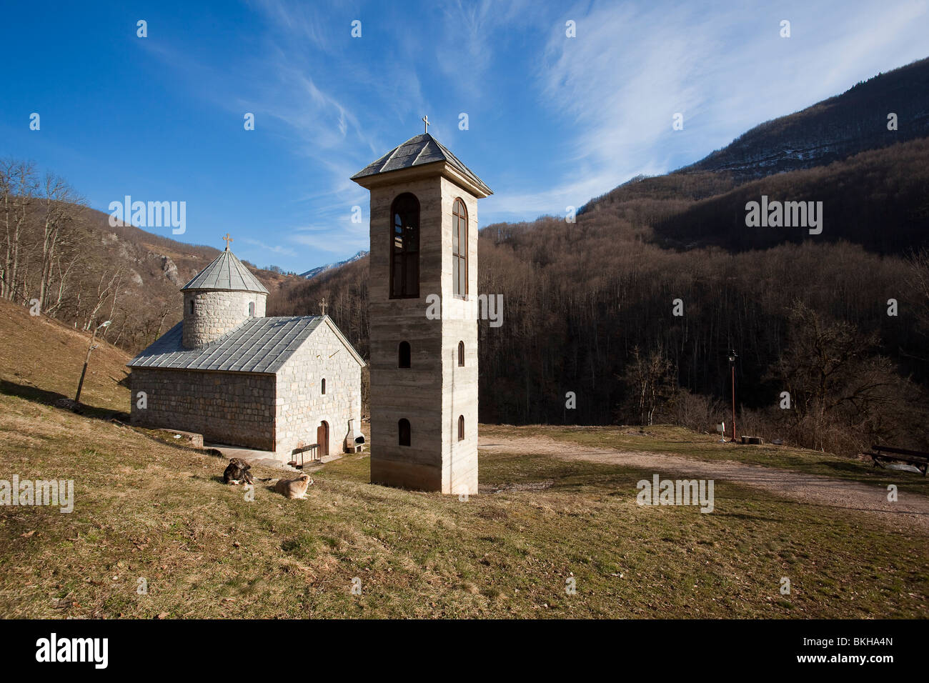 Small church orthodox monastery in Montenegro Stock Photo - Alamy