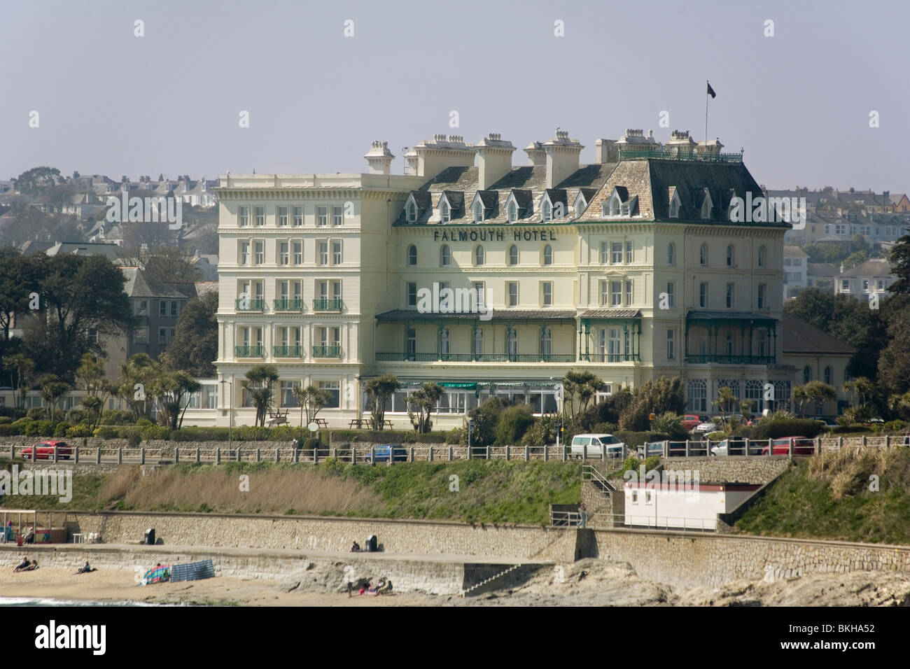 Falmouth beach hotel hi-res stock photography and images - Alamy