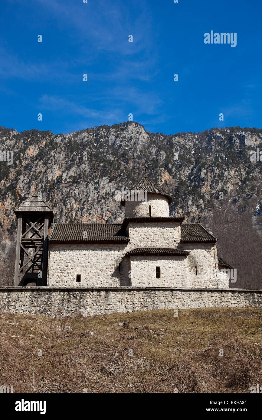 Small church orthodox monastery Dobrilovina in Montenegro Stock Photo ...