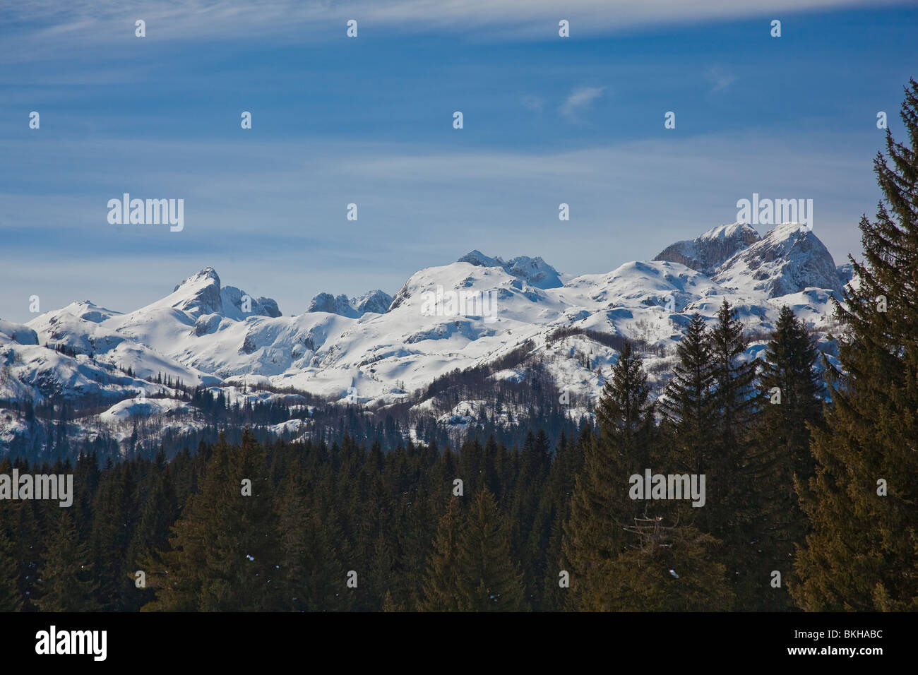 Durmitor National Park, Winter, snow, Montenegro Stock Photo - Alamy