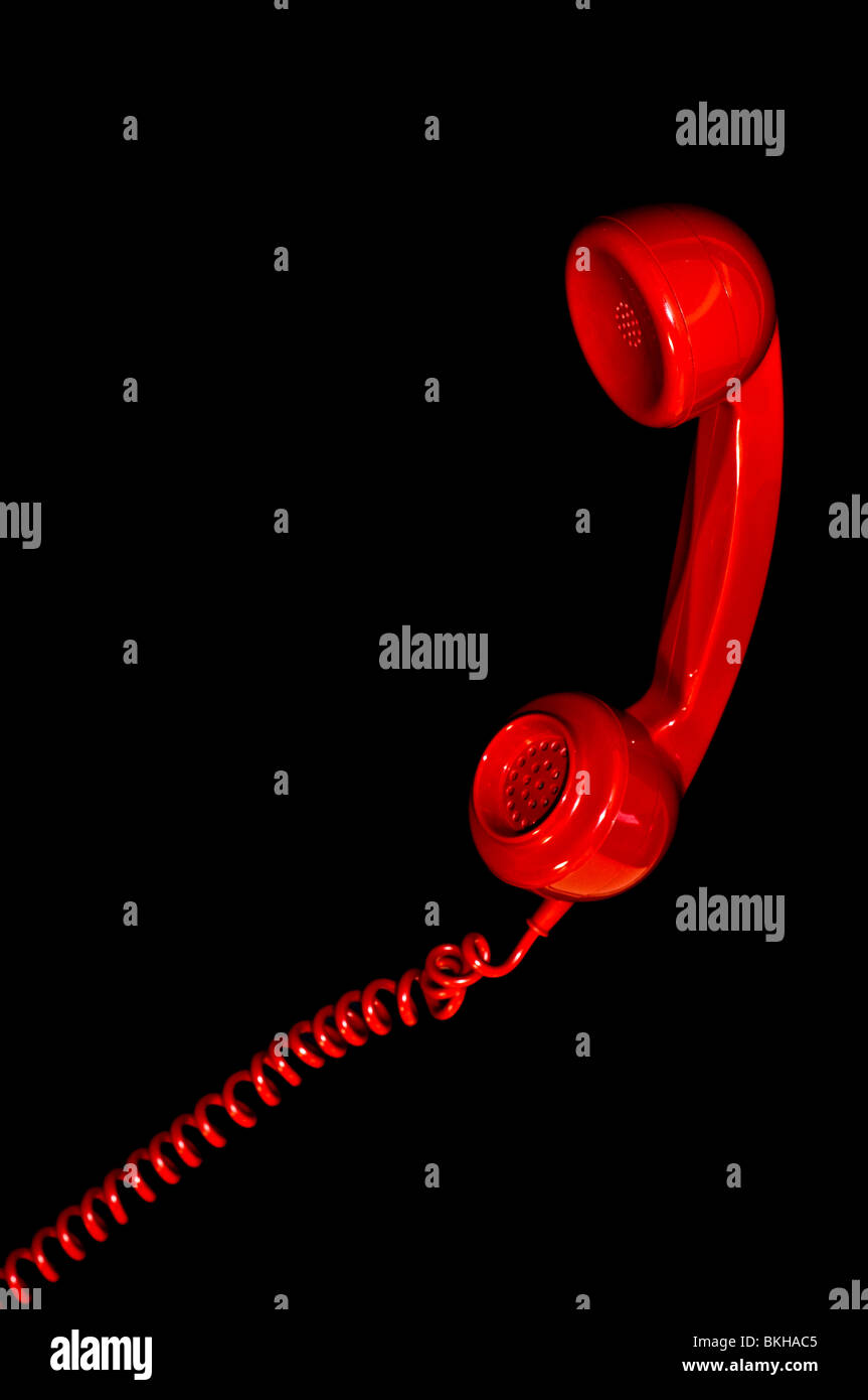 Classic retro red telephone receiver hi-res stock photography and ...
