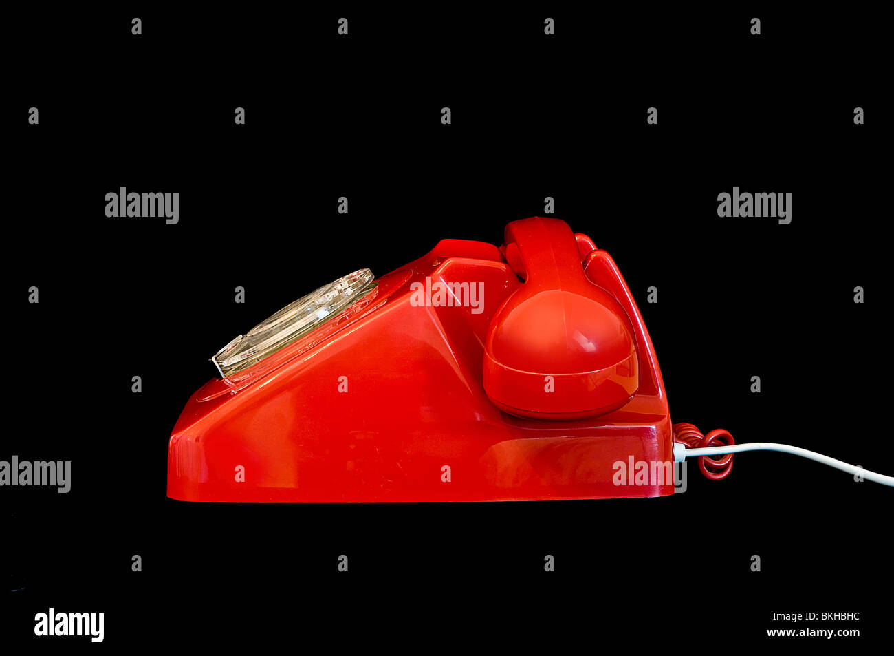 Red old fashioned telephone receiver hi-res stock photography and ...