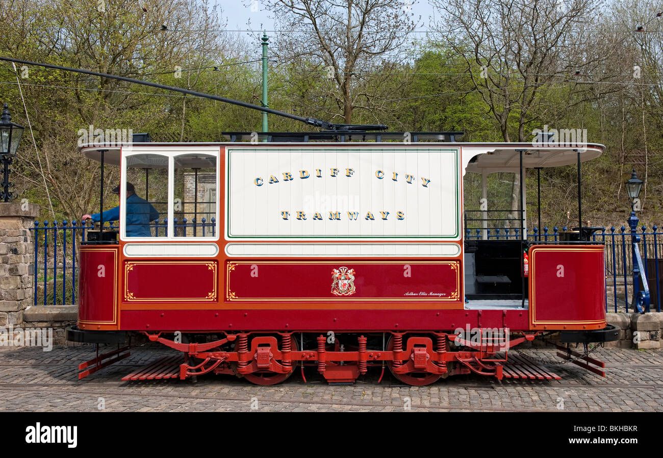 Former Cardiff City tram on display at the National Tramway Museum in ...