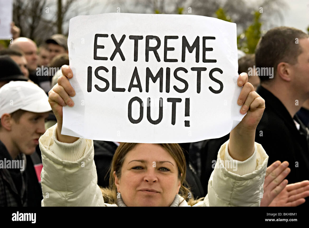 edl demo in dudley uk against the building of a mosque the edl claim to ...