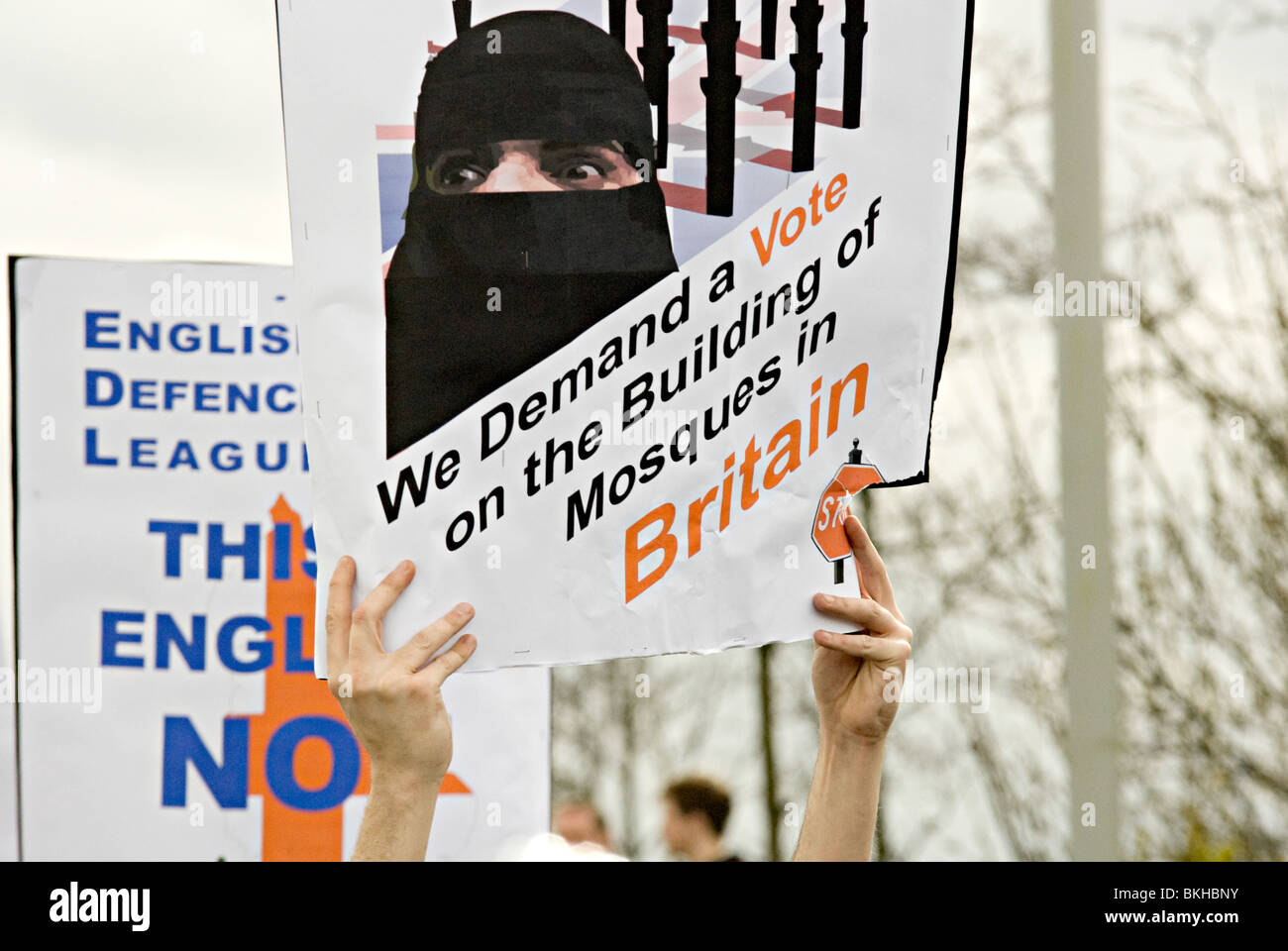 edl demo in dudley uk against the building of a mosque the edl claim to ...