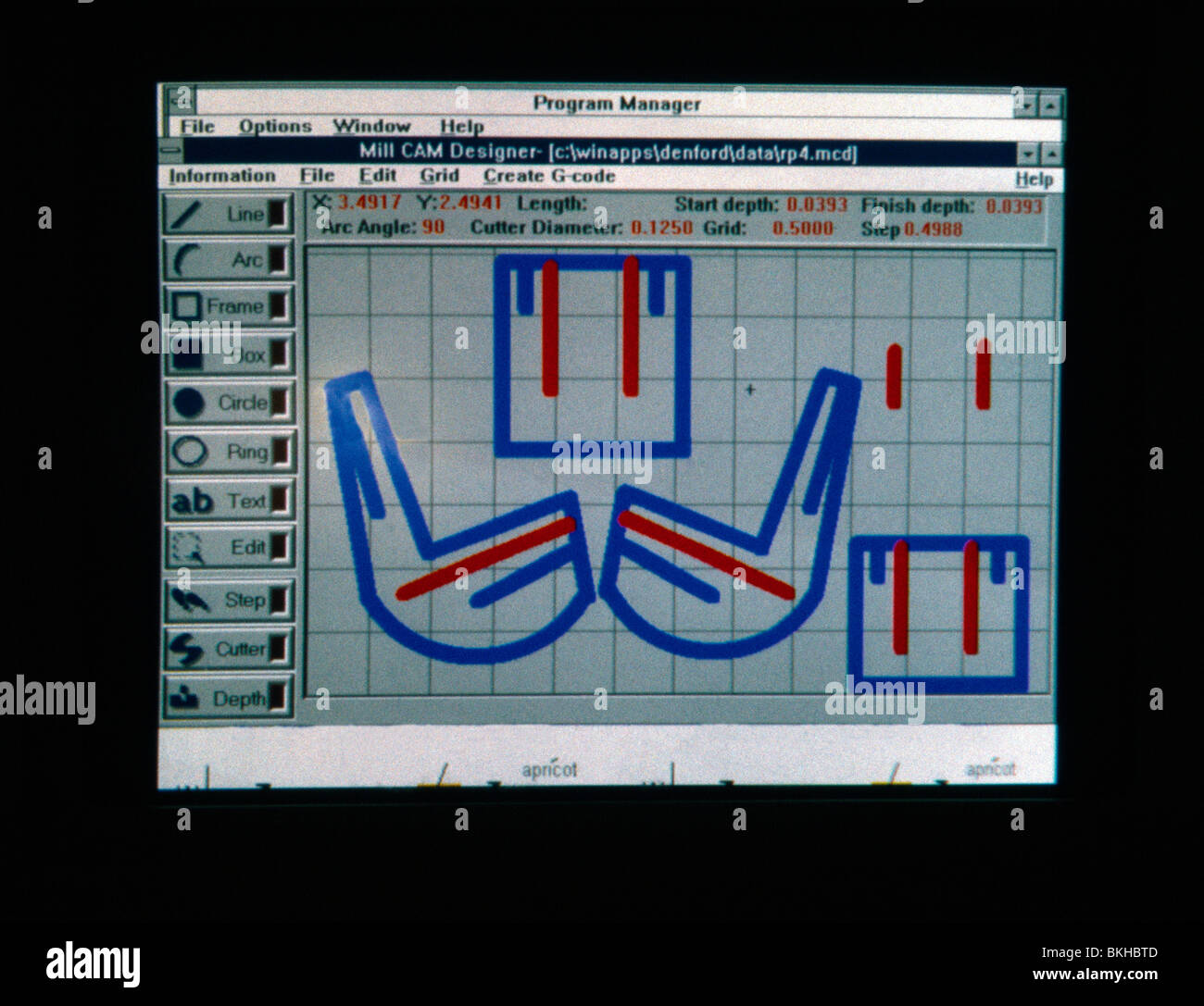 Cad Drawing On Screen Stock Photo - Alamy
