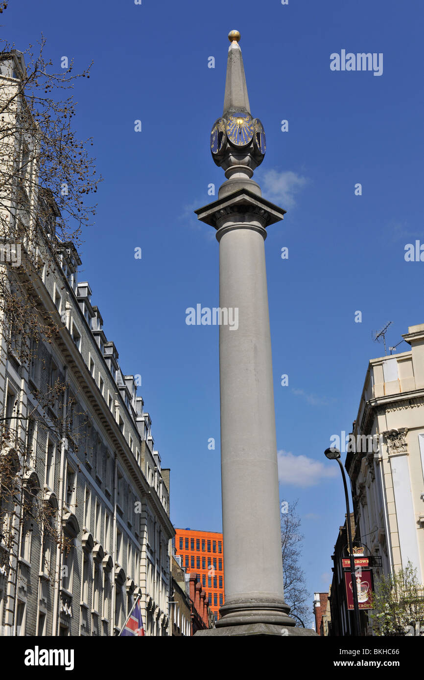 Seven Dials Sundial Pillar -1 Stock Photo - Alamy