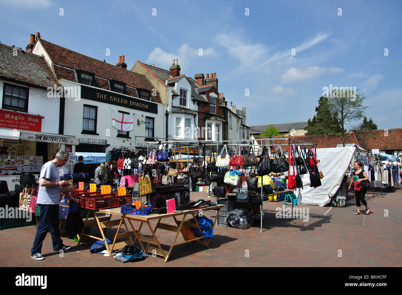 Charter Street Market, Market Place, Waltham Abbey, Essex, England ...