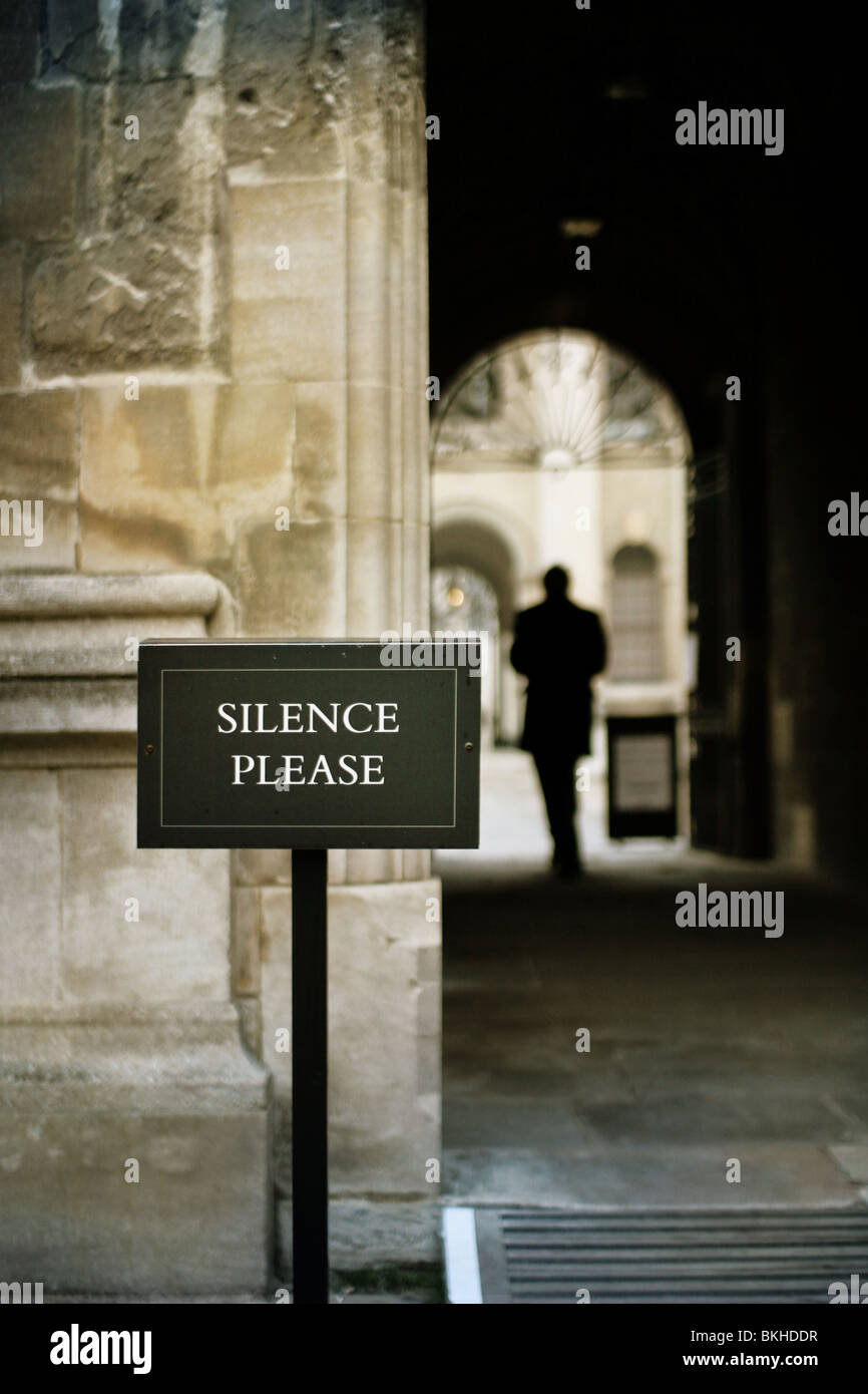silence sign, oxford Stock Photo - Alamy
