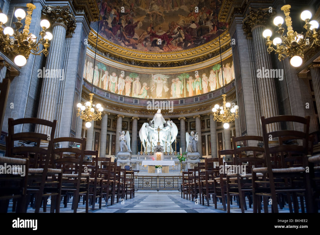 Paris, France, inside Madeleine Church, French Monument, Religion Stock ...