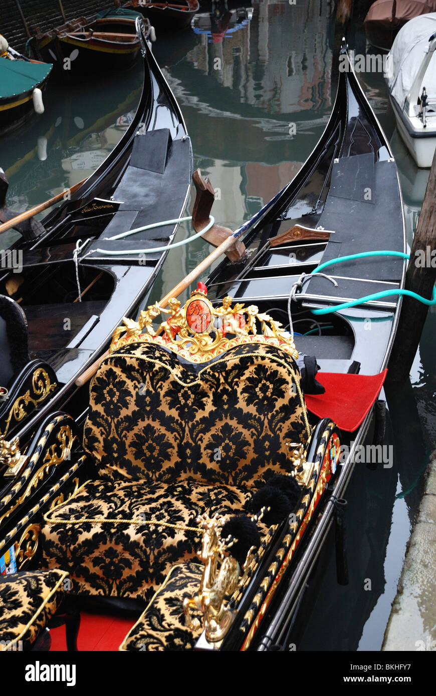 Detail shot of a Gondola in Venice, Italy Stock Photo - Alamy
