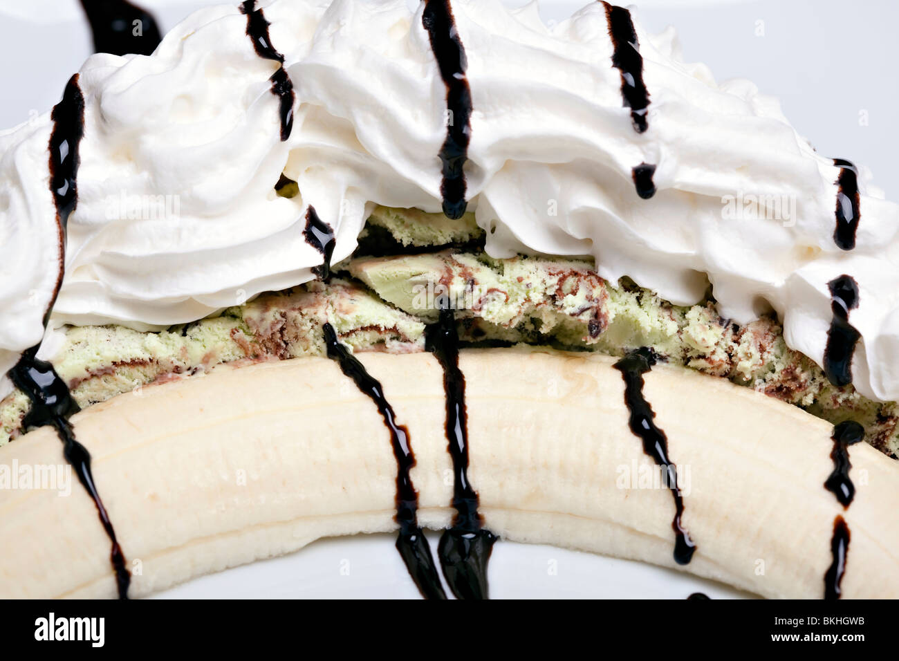 Banana split, sweet and delicious Stock Photo - Alamy