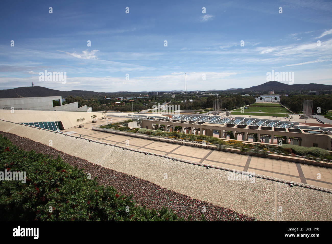 View from the roof of New Parliament House, Canberra, ACT, Australia Stock Photo - Alamy