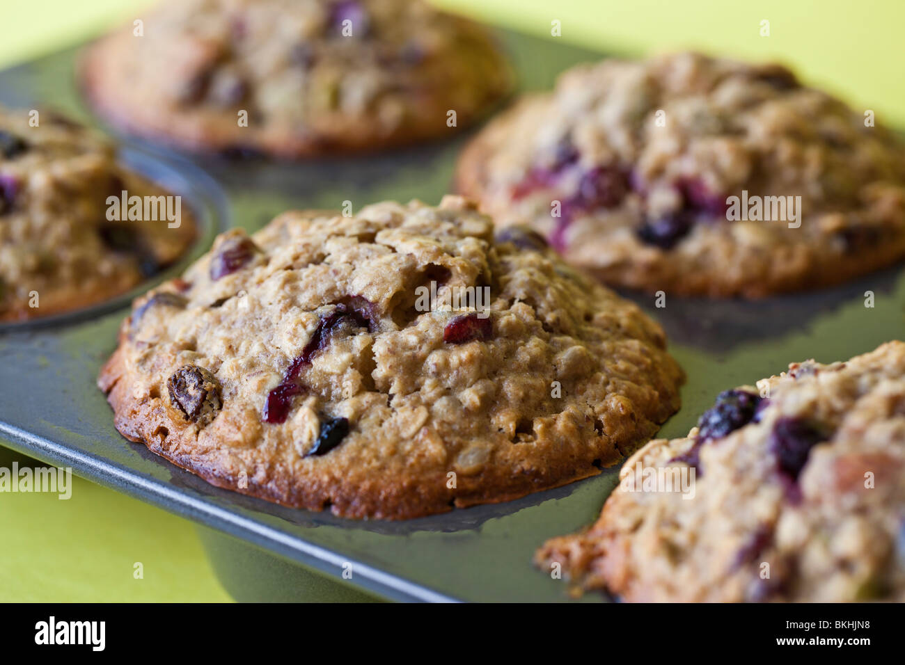 Fresh baked whole wheat Blueberry Muffins with seeds Stock Photo - Alamy