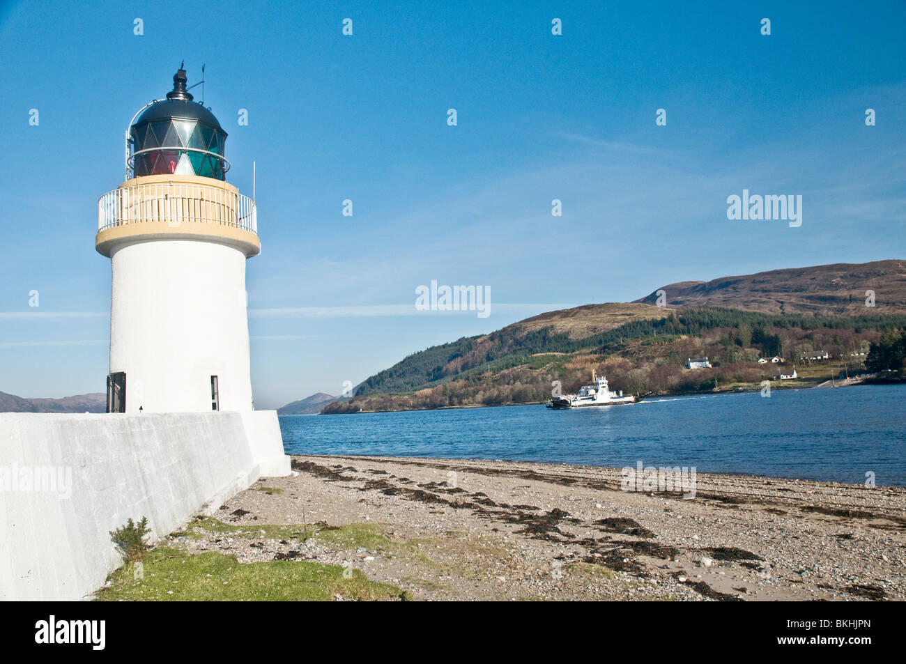 Lighthouse Ardgour at Corran Narrows Highland Scotland Stock Photo - Alamy