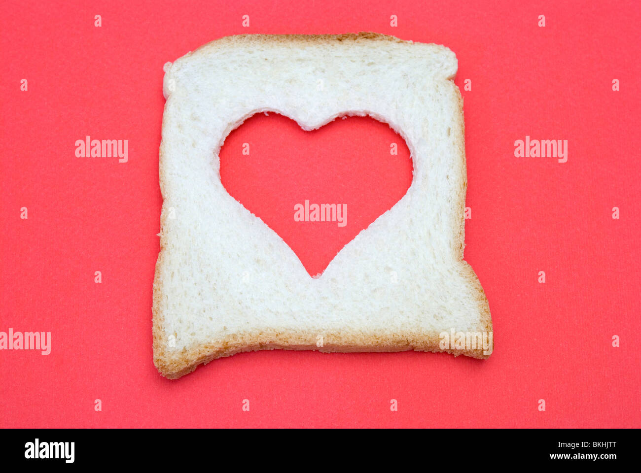 heart shape on slice of bread Stock Photo - Alamy