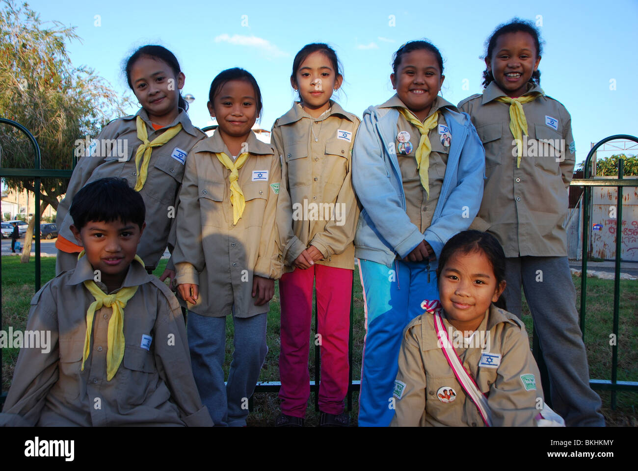 Israel, Tel Aviv, Shapira Neighbourhood, Children of Labour immigrants ...