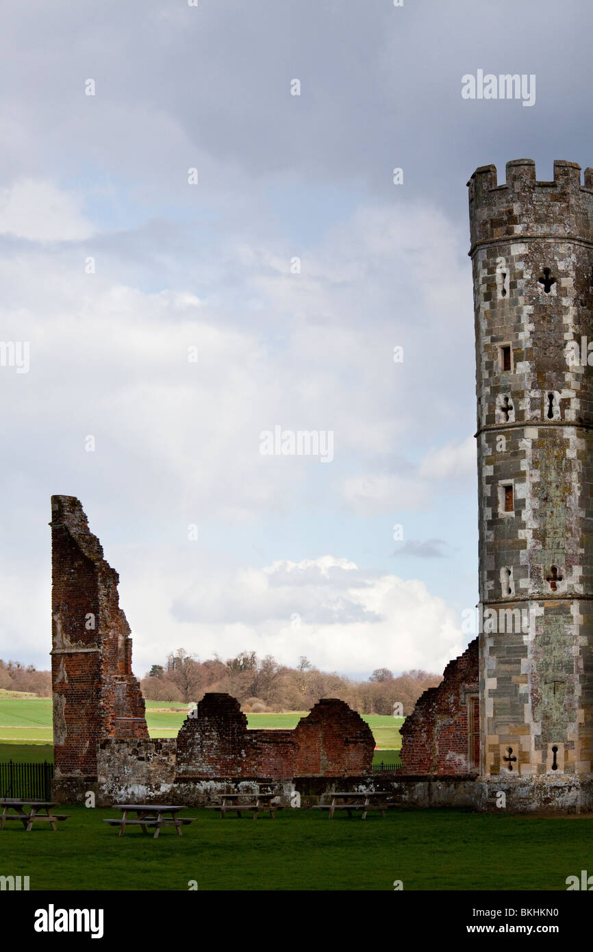 The ruins of Cowdray House at Midhurst. An historic tudor house Stock ...