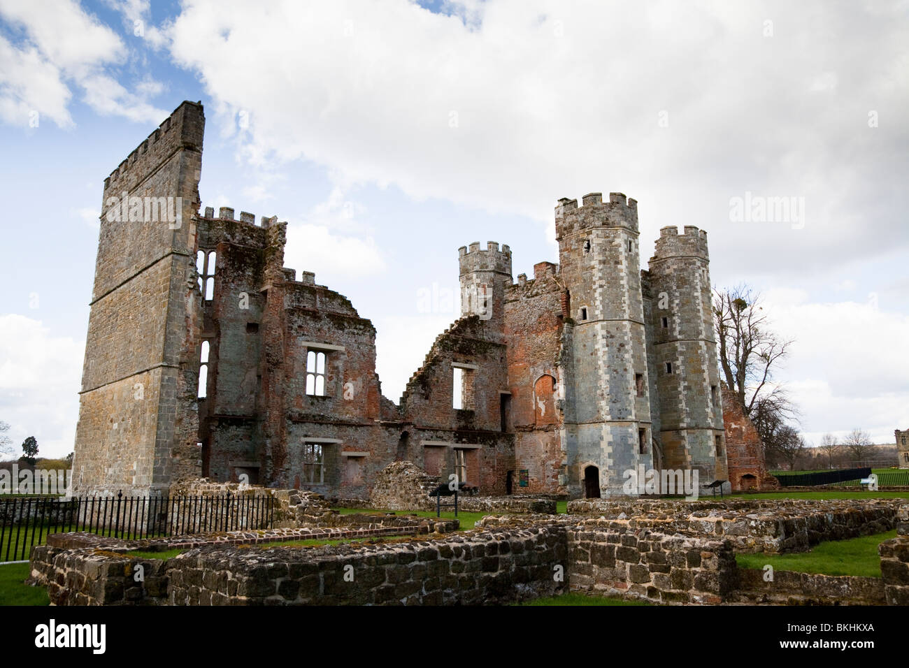 The ruins of Cowdray House at Midhurst. An historic tudor house Stock ...