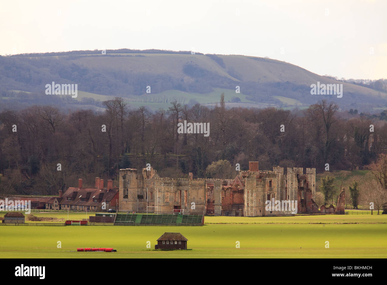 The ruins of Cowdray House at Midhurst. An historic tudor house Stock ...