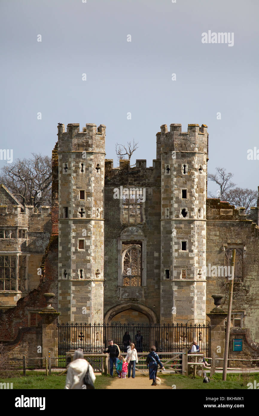The ruins of Cowdray House at Midhurst. An historic tudor house Stock ...