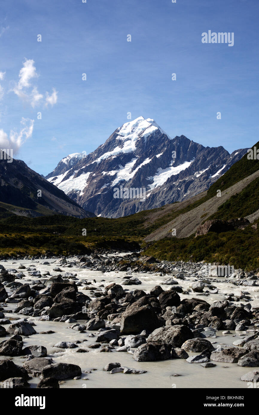 Aoraki Mount Cook in the Aoraki Mount Cook National Park, Canterbury ...