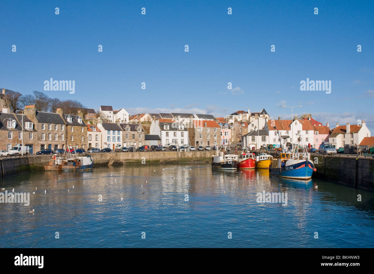 Fishing boats Pittenwem Harbour Fife Scotland Stock Photo - Alamy