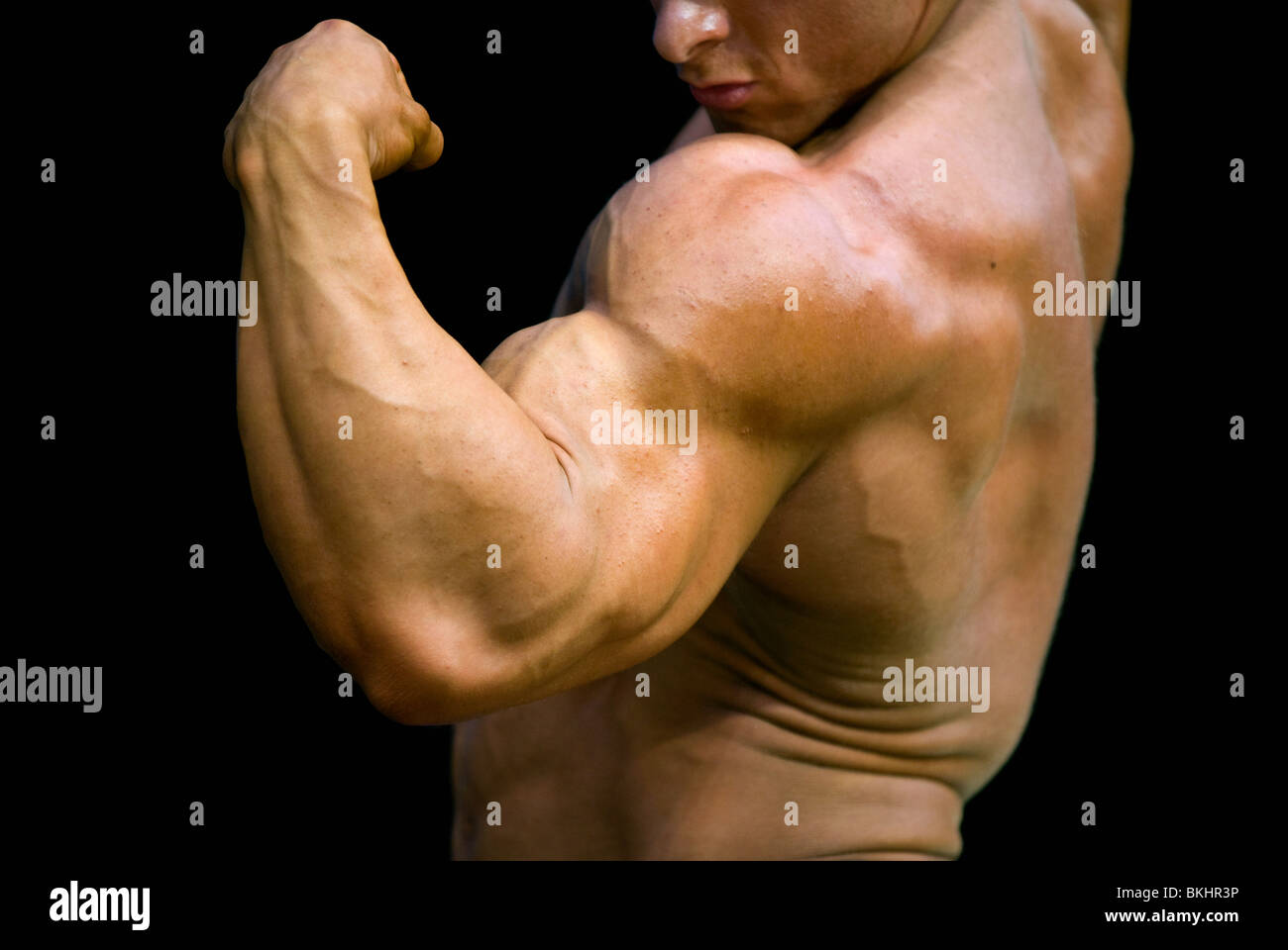 Male Body Builder Flex High Resolution Stock Photography and Images - Alamy