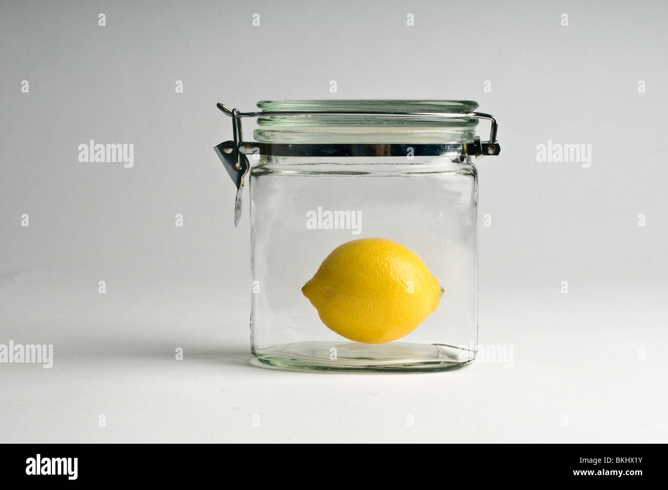 Lemon in a glass jar Stock Photo - Alamy