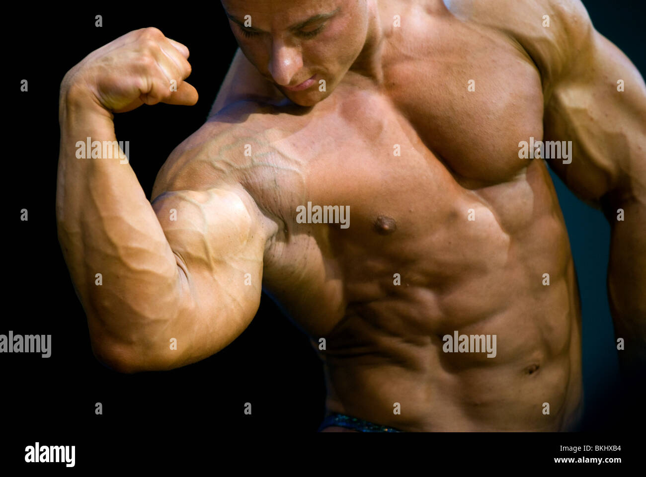 Male Body Builder Flex High Resolution Stock Photography and Images - Alamy