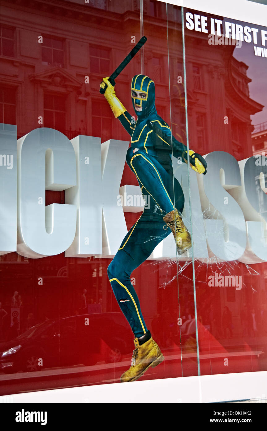 Kick-Ass movie poster in shop window Stock Photo - Alamy