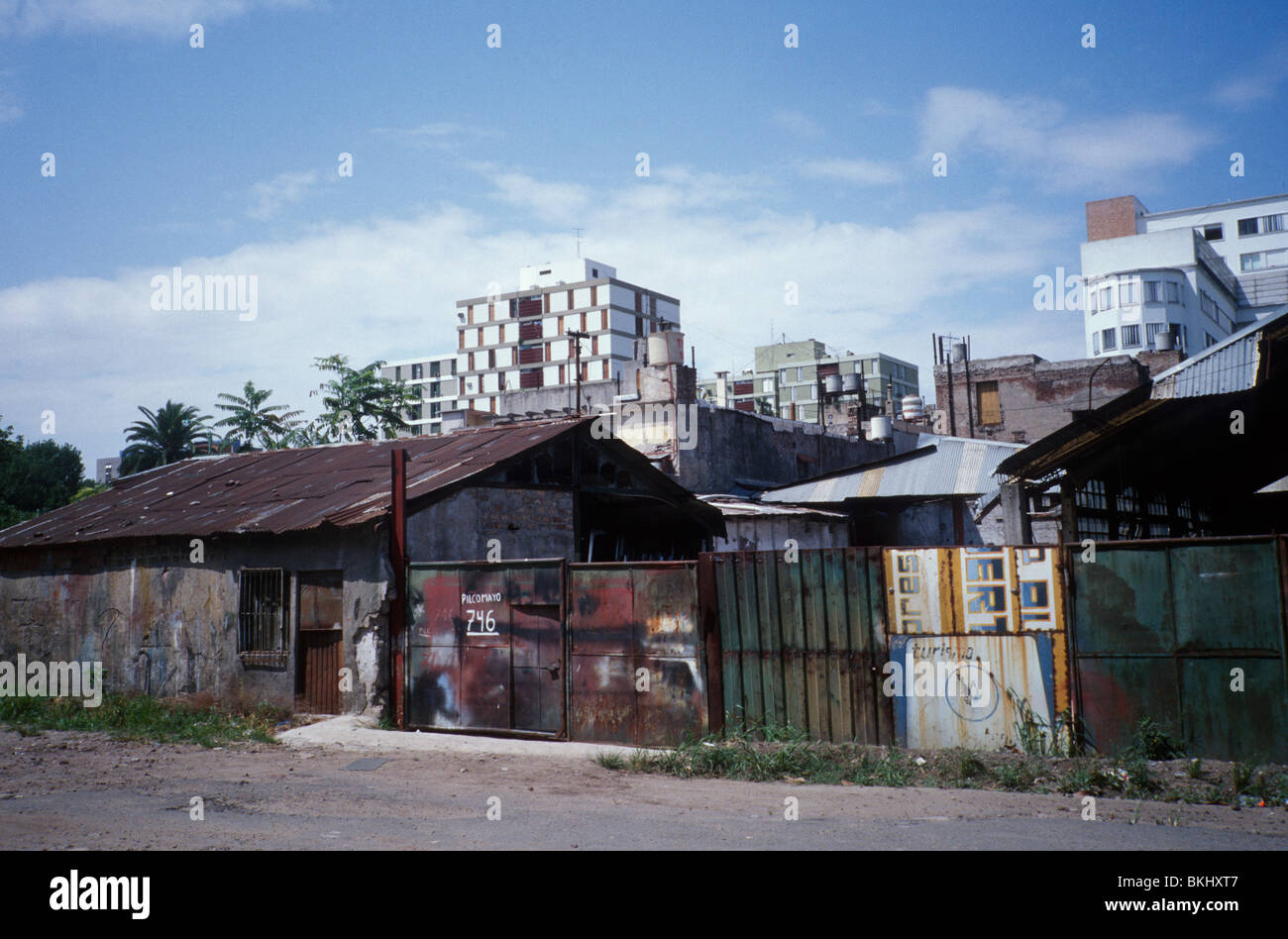 Buenos Aires, Boca. Old warehouse and other productive structures ...