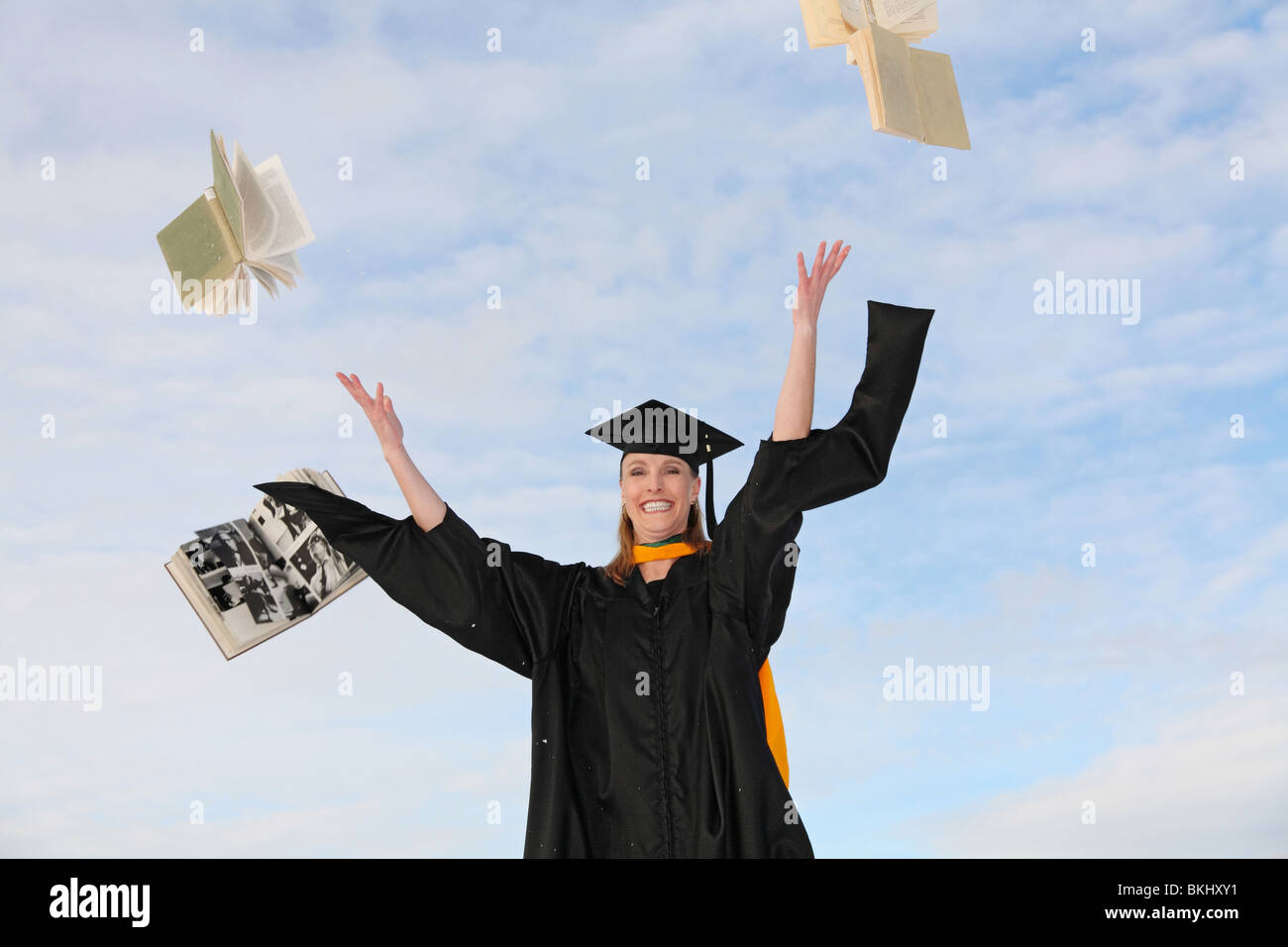 Throwing Books High Resolution Stock Photography and Images - Alamy