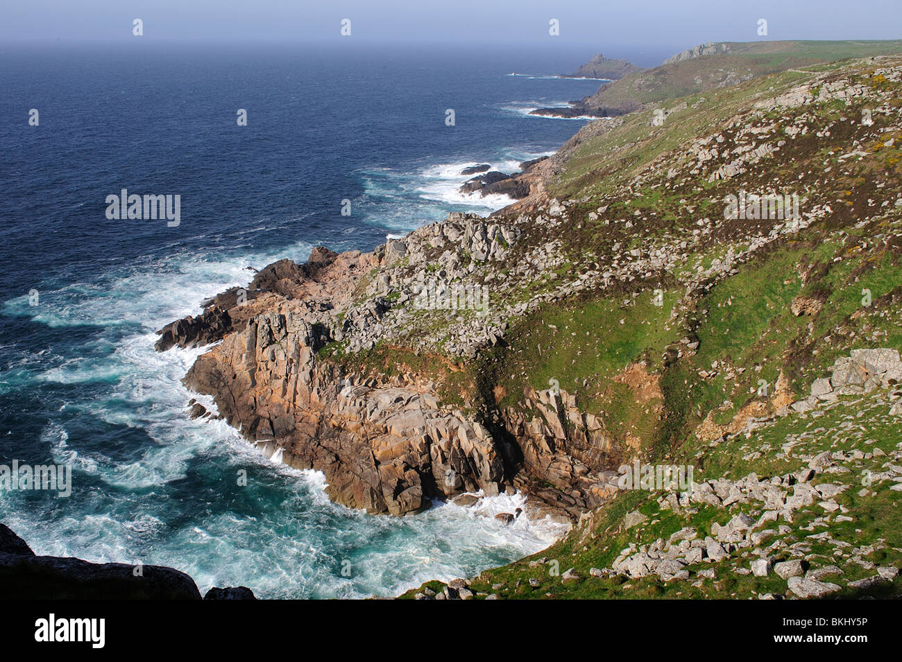 Bosigran cliff, near Pendeen, Cornwall, UK Stock Photo - Alamy