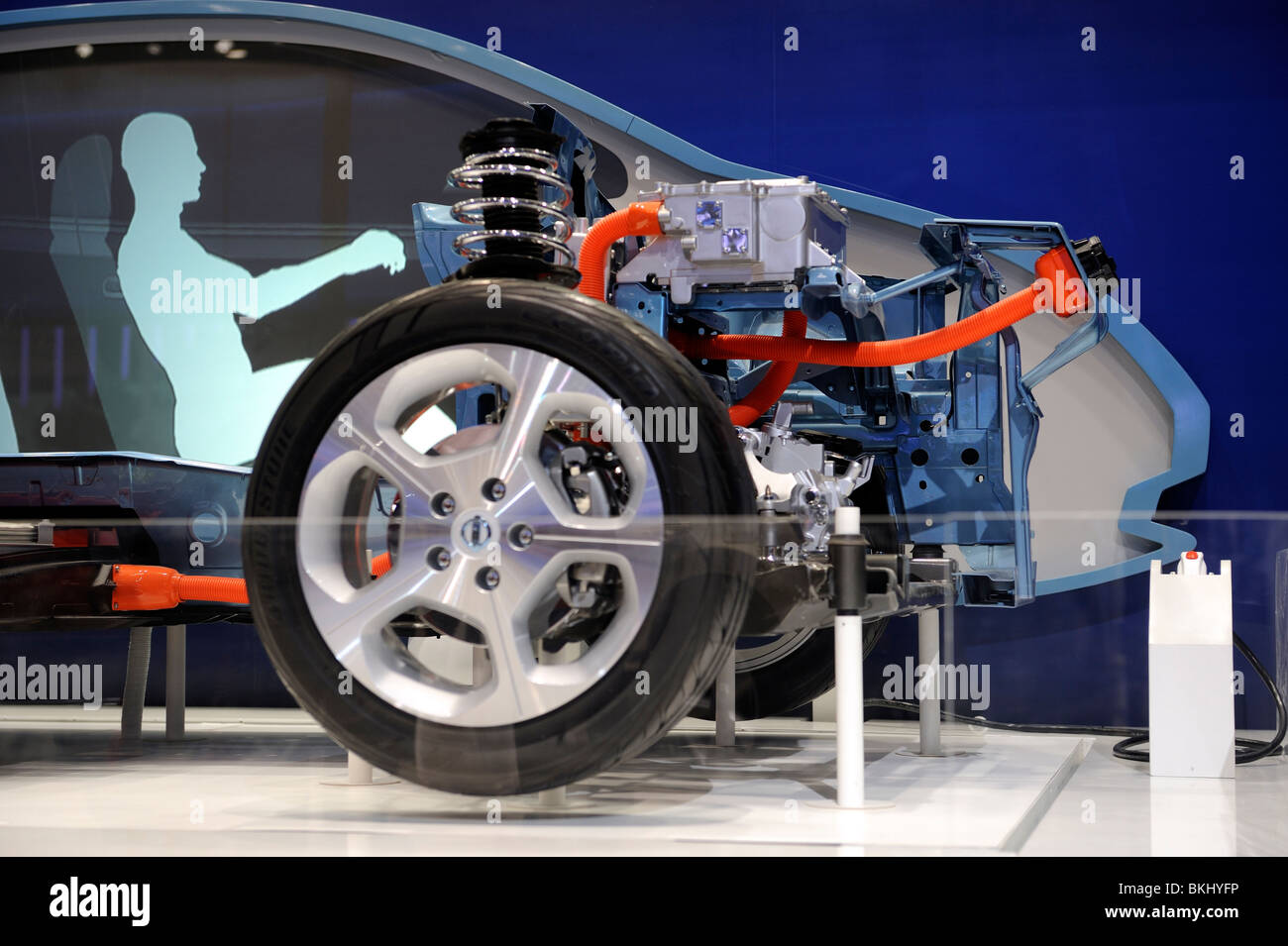 The structural model of Nissan Motor Co.'s zero-emission electronic ...