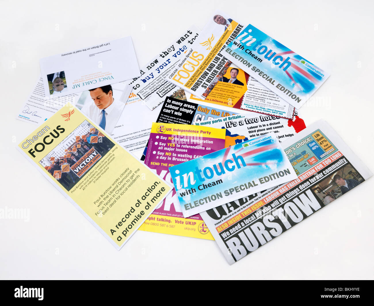 Political Leaflets from a Marginal Seat for General Election 2010 Stock ...