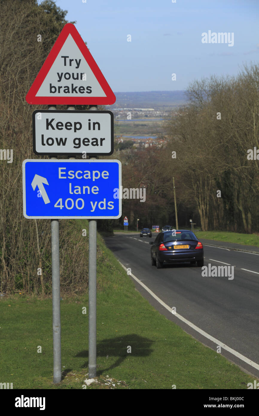 Sign steep slope hi-res stock photography and images - Alamy