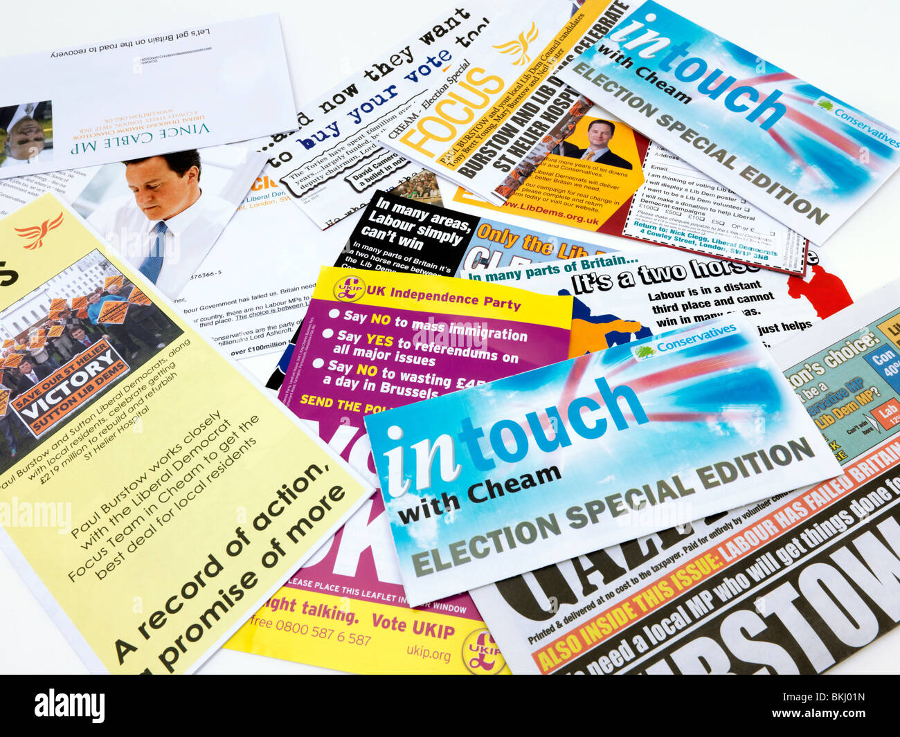 Political Leaflets from a Marginal Seat for General Election 2010 Stock ...