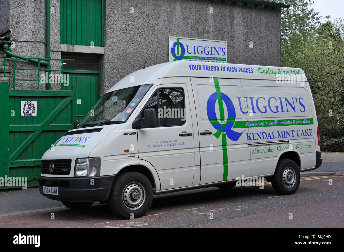 Quiggin's Kendal Mint Cake delivery van and factory. Low Fellside ...