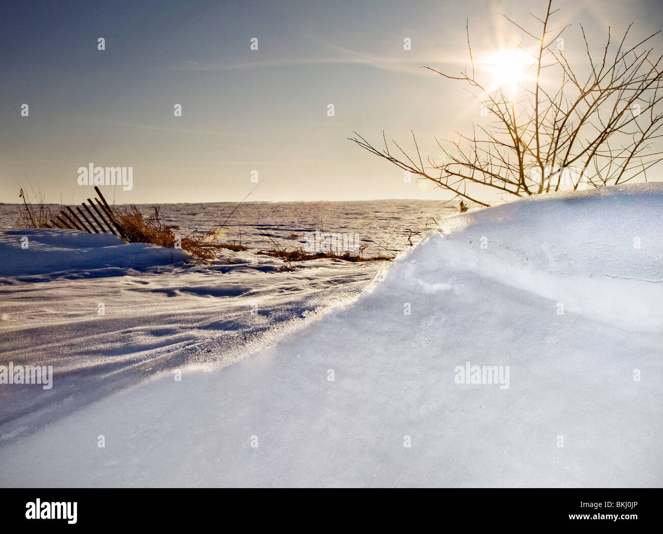 Snow covered landscape Stock Photo - Alamy