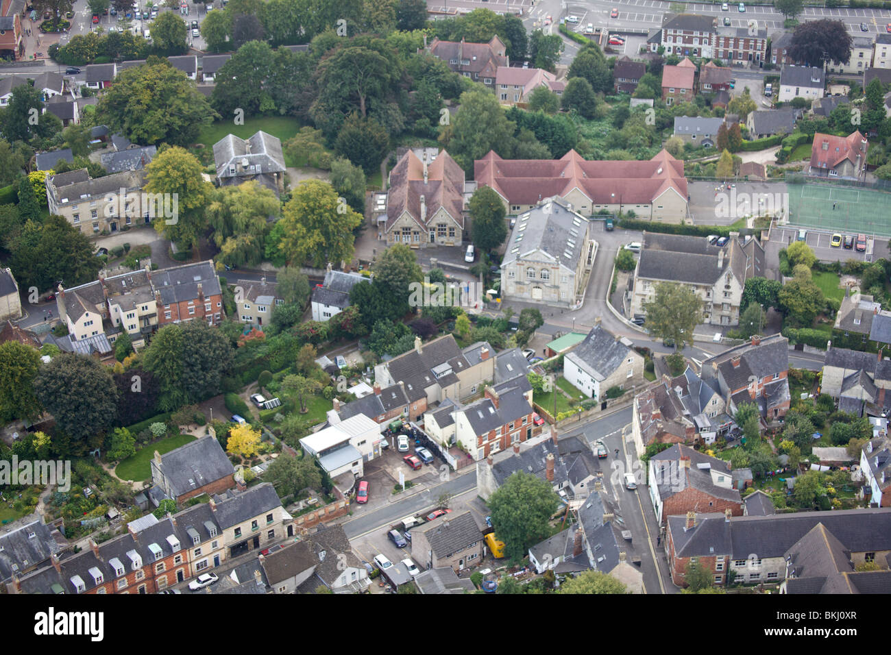 An aerial view of the town of Stroud in Gloucestershire UK Stock Photo ...