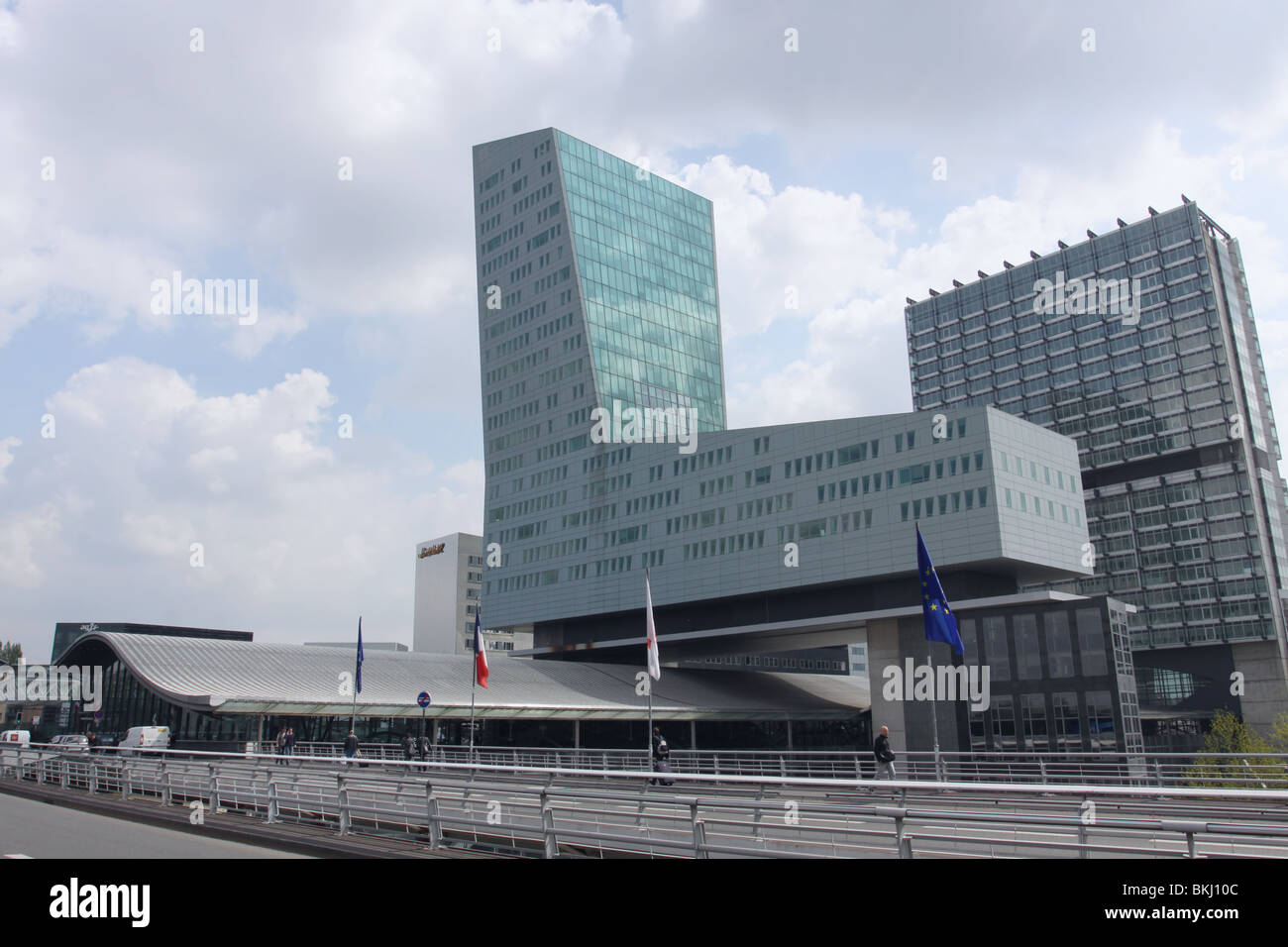 Tour de Lille above Lille Europe railway station France April 2010 ...