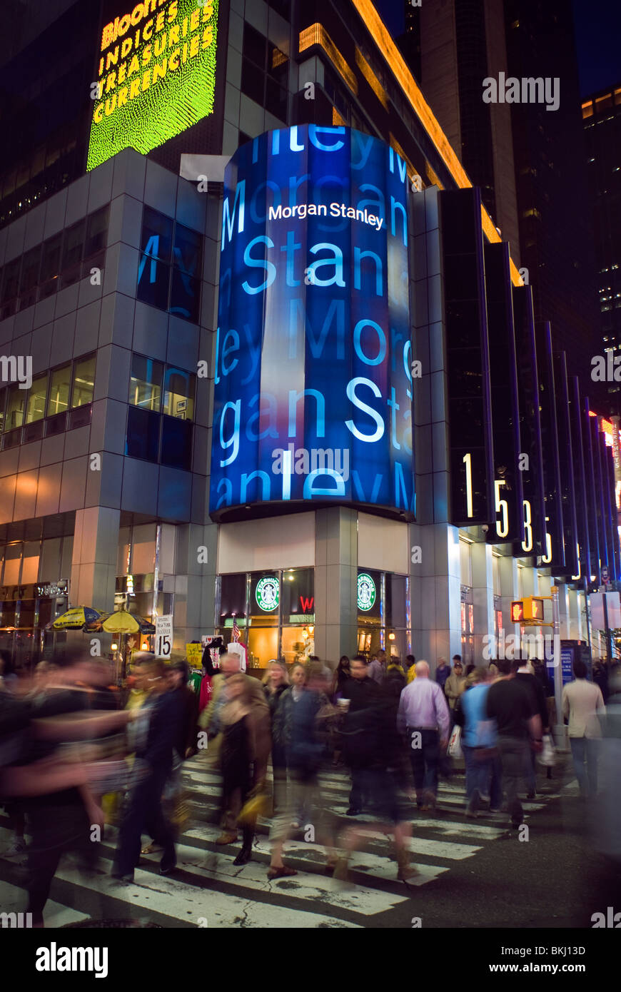 Morgan Stanley headquarters in Times Square in New York on Friday ...