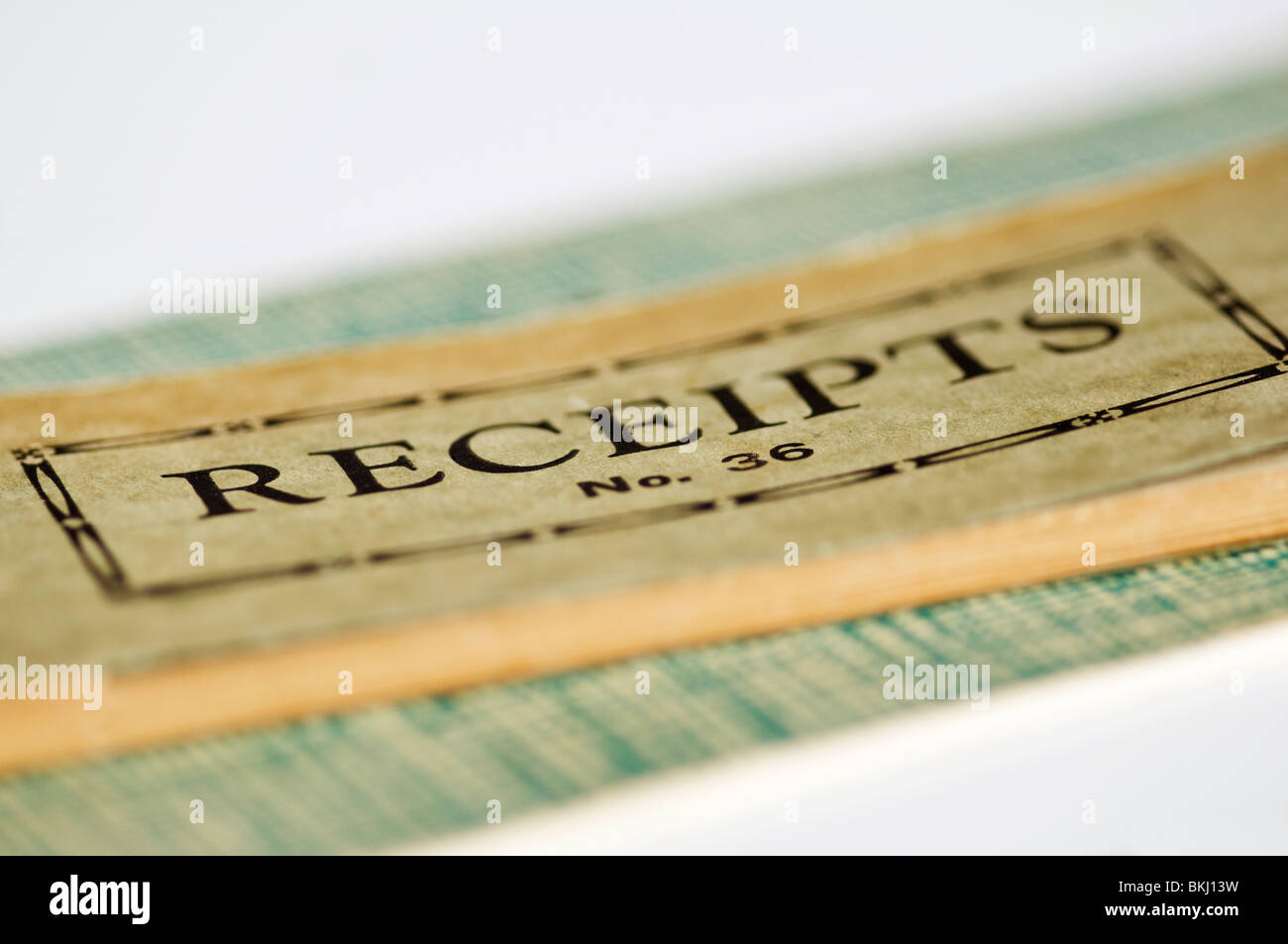 A collection of old vintage receipts books Stock Photo - Alamy