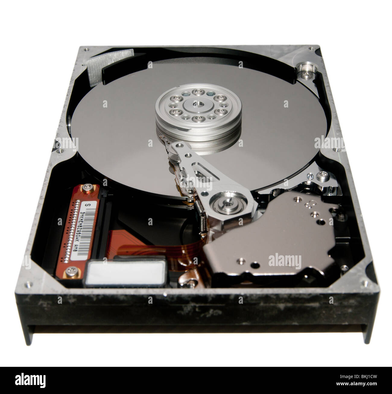 Hard Drive open isolated on white background Stock Photo - Alamy