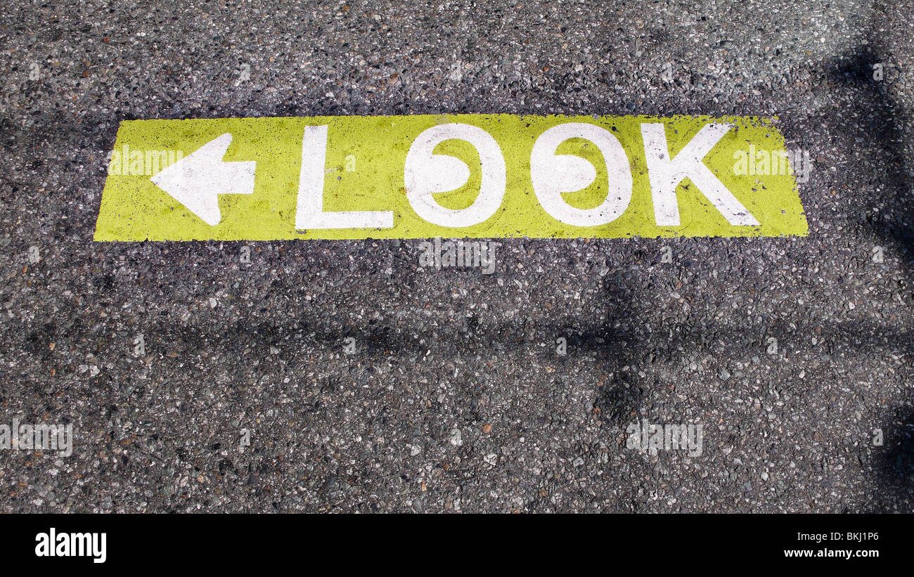 Look both ways sign hi-res stock photography and images - Alamy