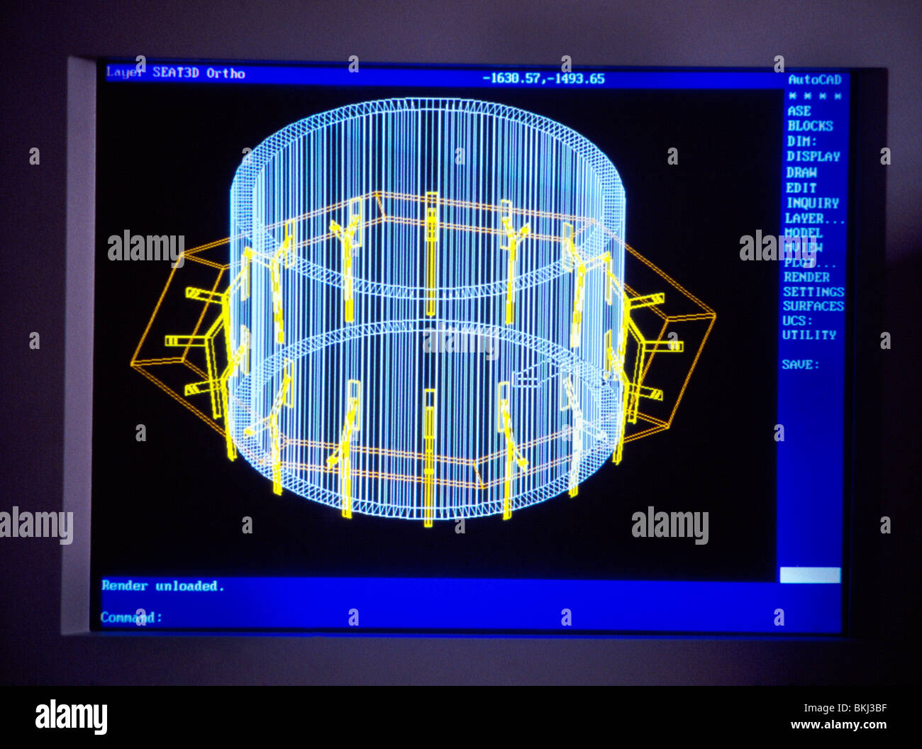 Personal Computer Image Of Seating On Screen Stock Photo - Alamy