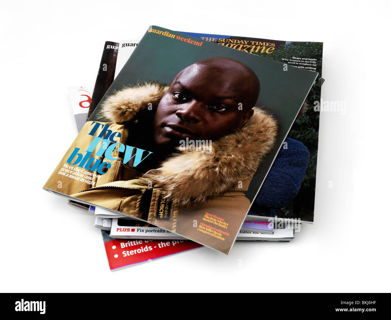 Pile Of Magazines Stock Photo - Alamy