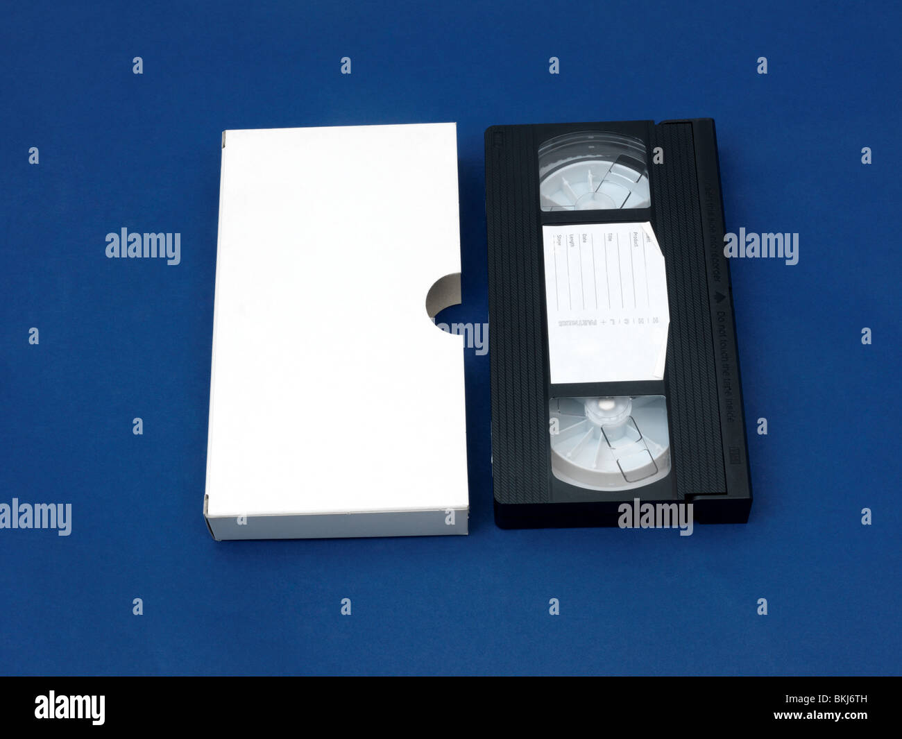 Blank Video Cassette With Cardboard Slide In Case Stock Photo - Alamy