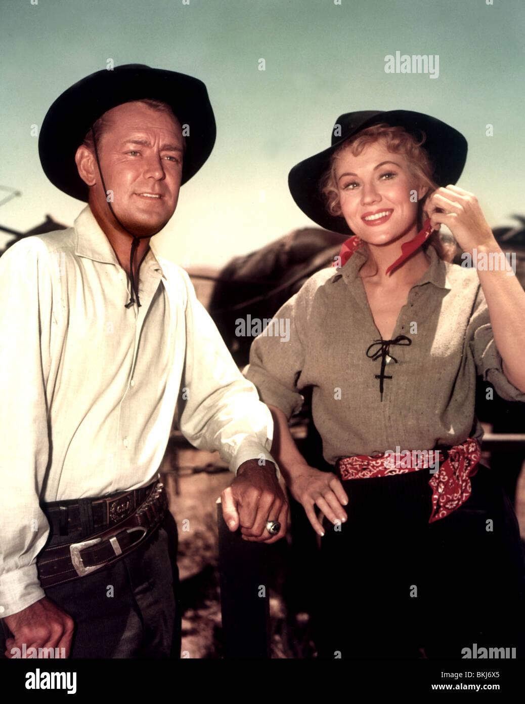 The big land 1957 stampeded alt alan ladd hi-res stock photography and ...